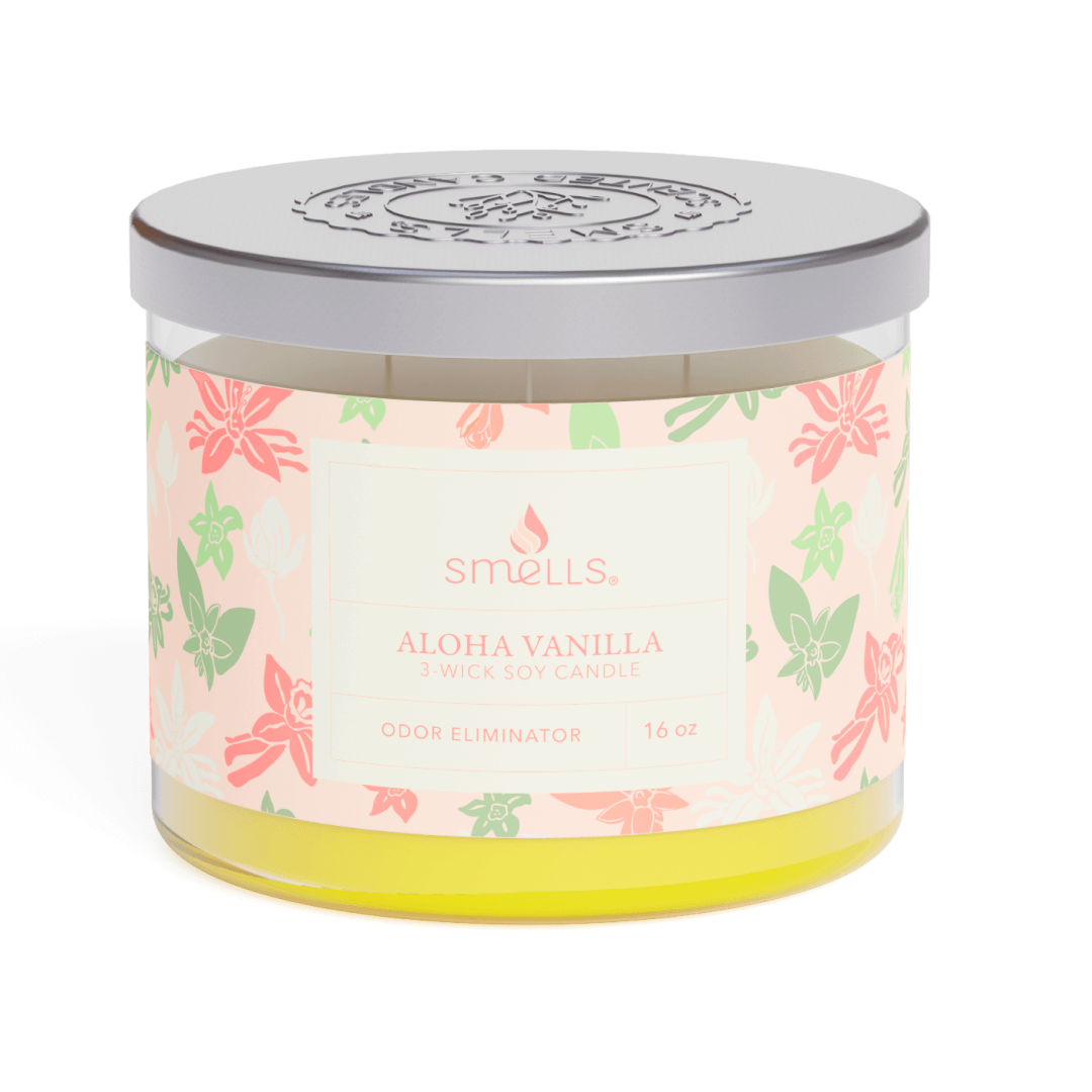 Aloha Vanilla 3-Wick Odor Eliminator Scented Candle, 16 oz | Smells
